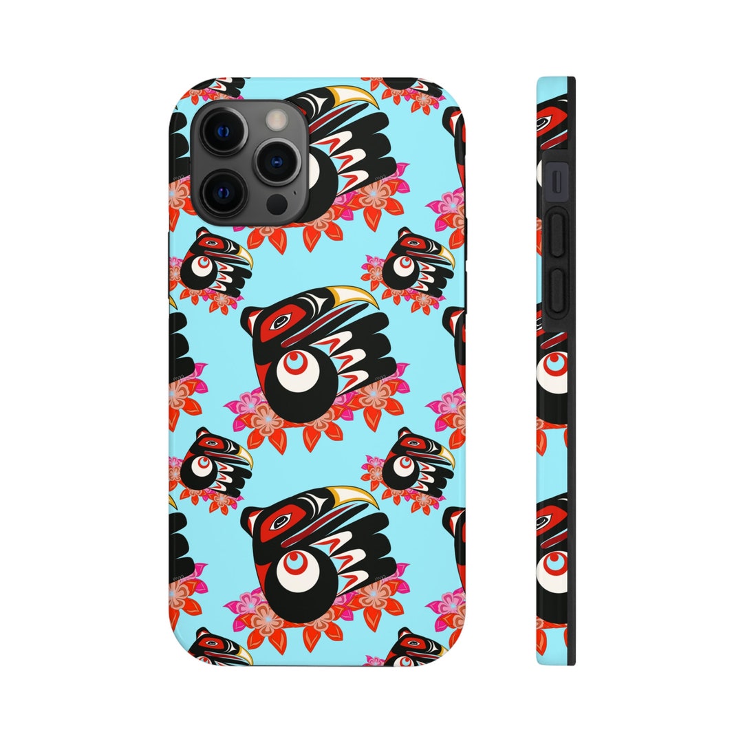 Coast Salish Floral Eagle Phone Case Indigenous Phone Case Coast Salish ...