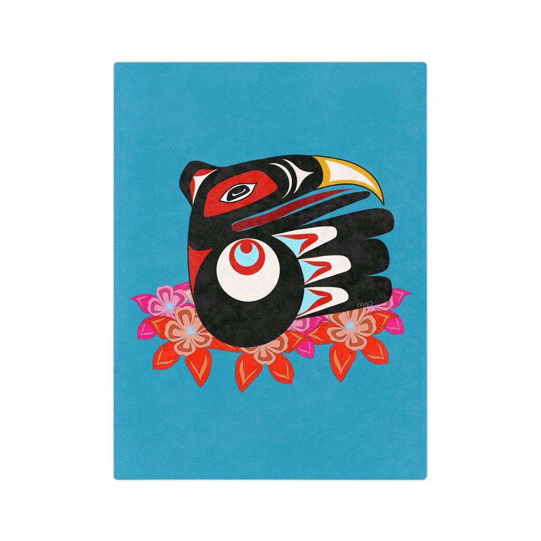 Coast Salish Floral Eagle Blanket Indigenous Art Native Owned Business ...