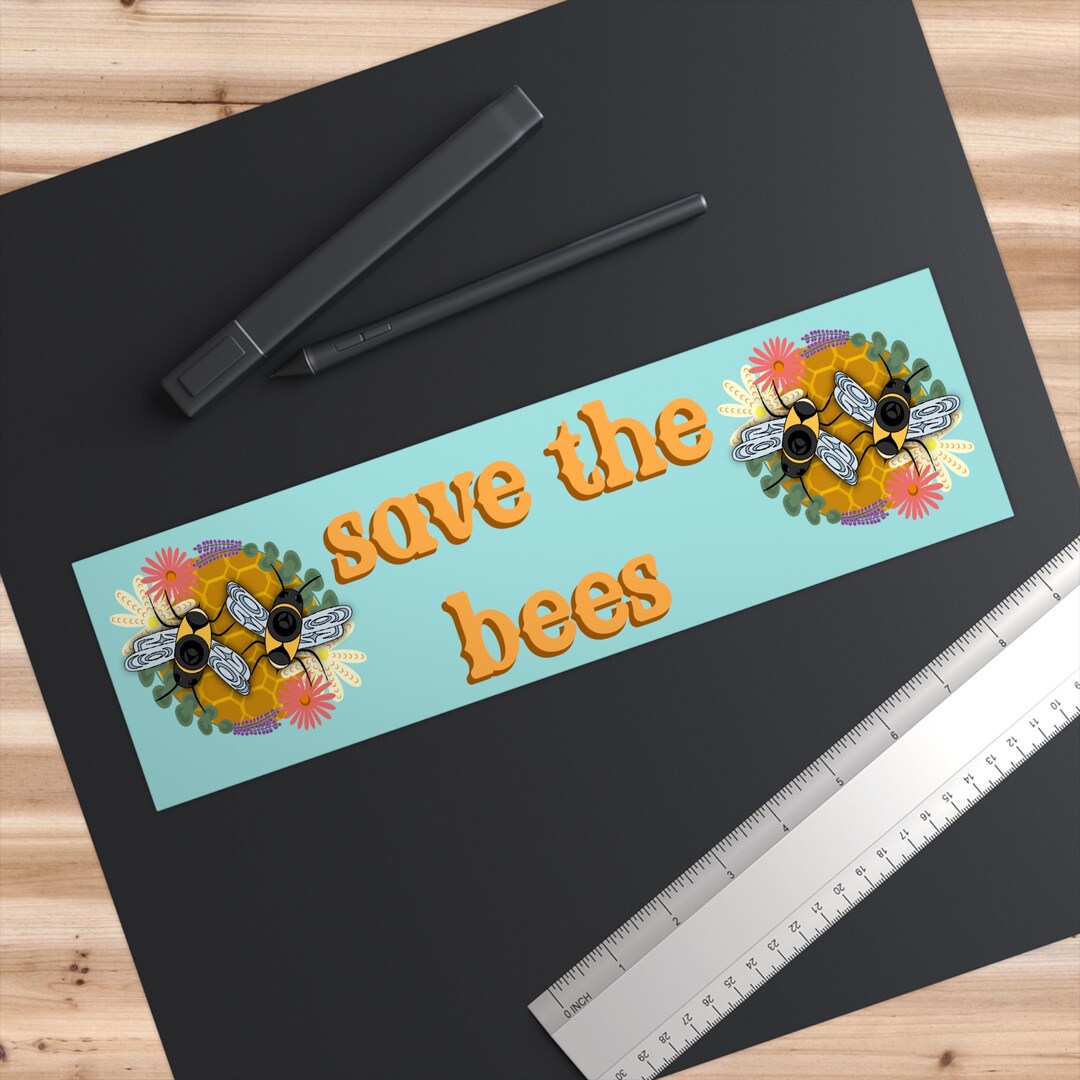Save the Bees Bumper Sticker Coast Salish Art Native American Bumper ...