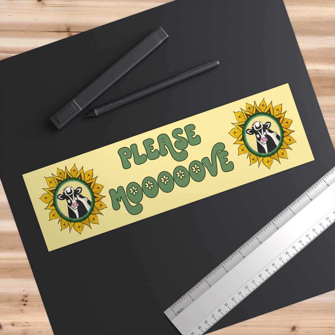 Please Move Bumper Sticker Coast Salish Cow Bumper Sticker - Etsy