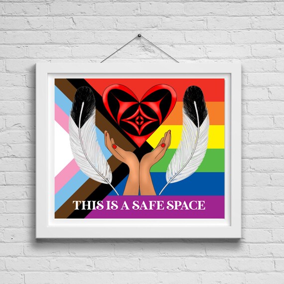 This is A Safe Space Printable Classroom Poster Native | Etsy