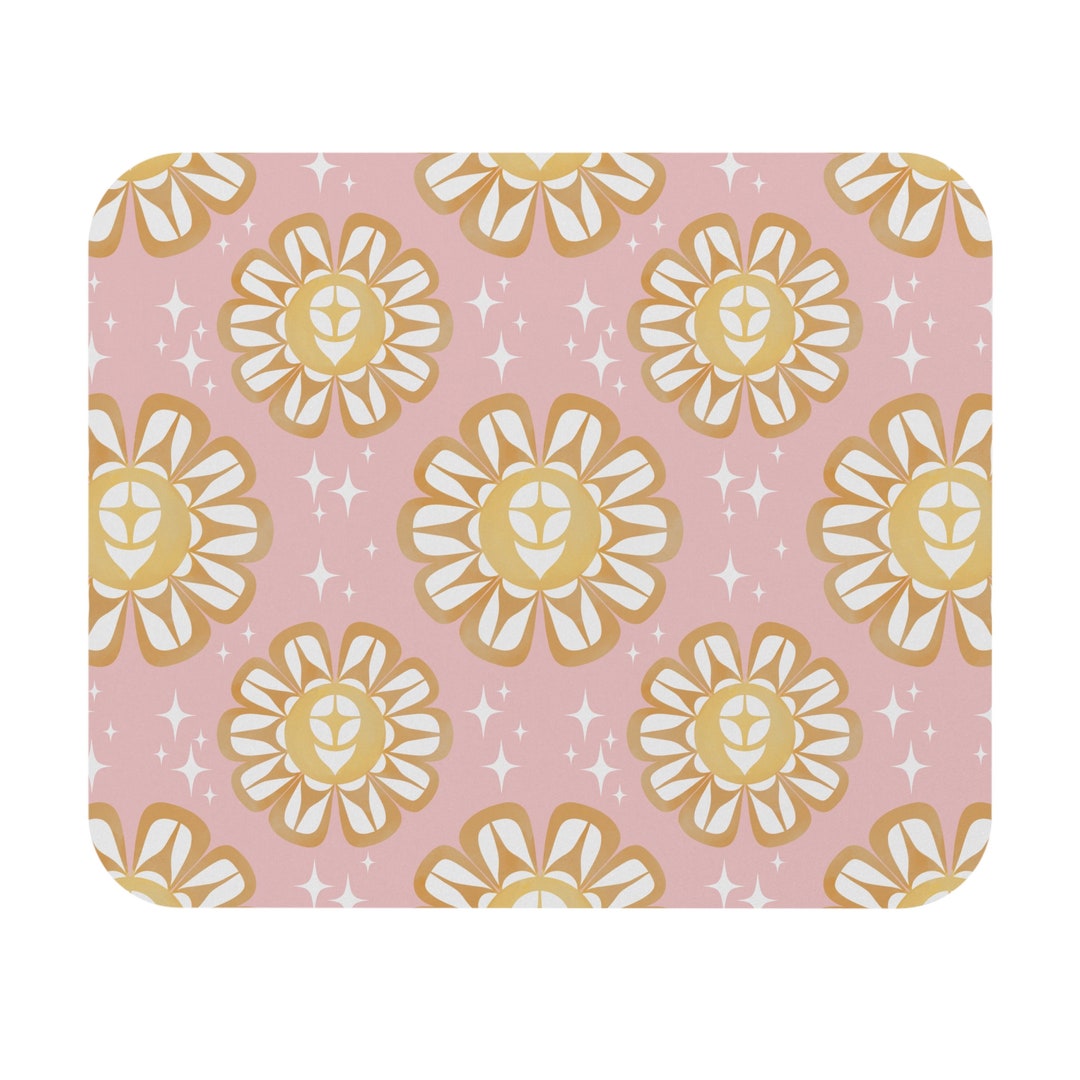Coast Salish Pink Floral Mouse Pad Indigenous Artwork Native Owned ...