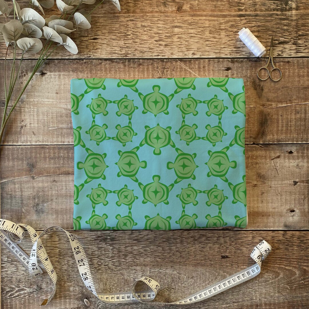 Coast Salish Turtle Fabric Indigenous Fabric Cotton Poplin - Etsy