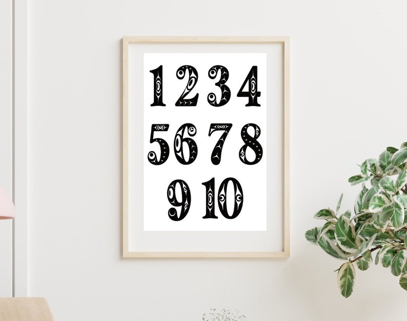 DIGITAL DOWNLOAD Coast Salish Numbers Print Digital Download Perfect ...