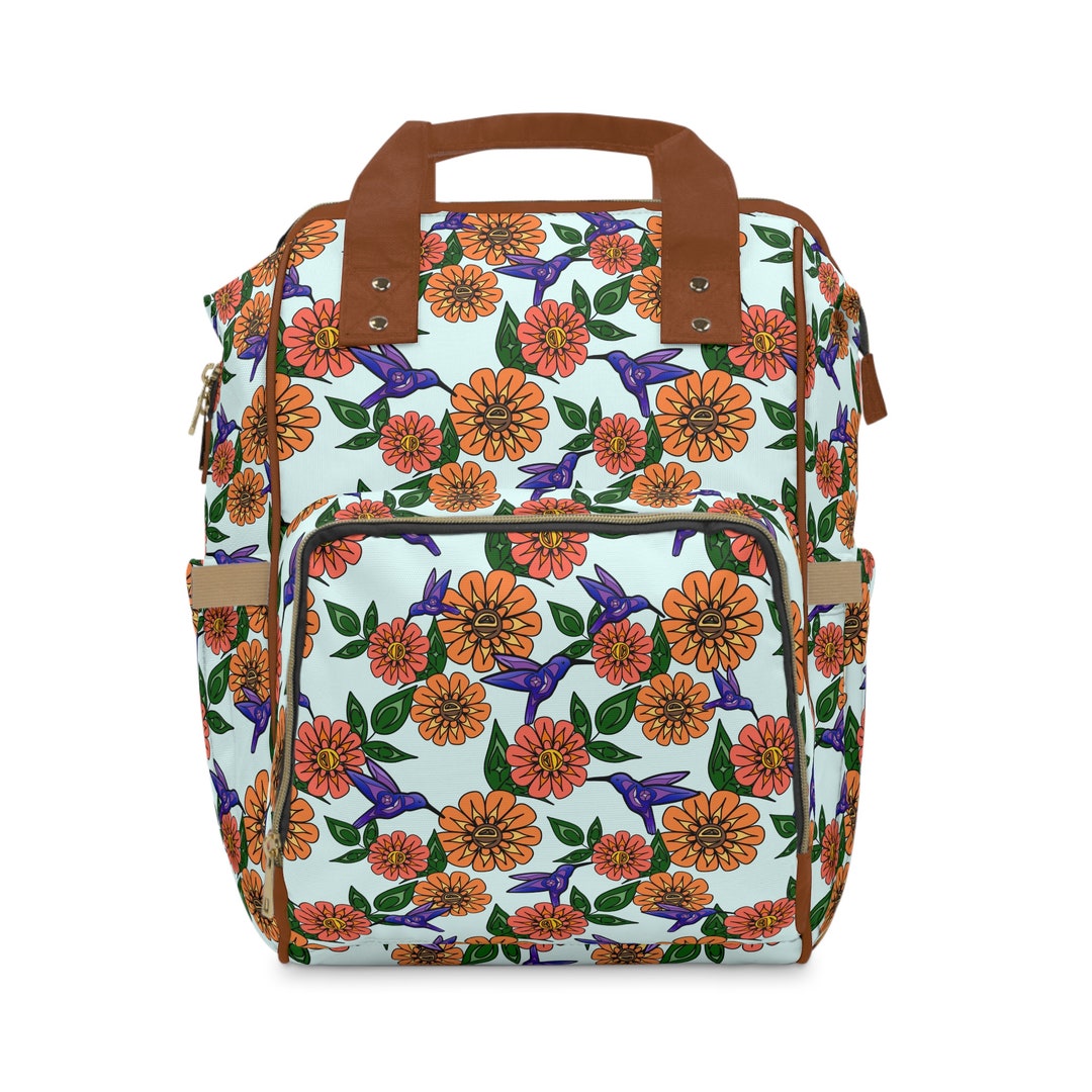 Coast Salish Floral Hummingbird Diaper Bag Native American Diaper Bag ...