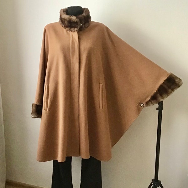 Wool Cape Coat - Etsy