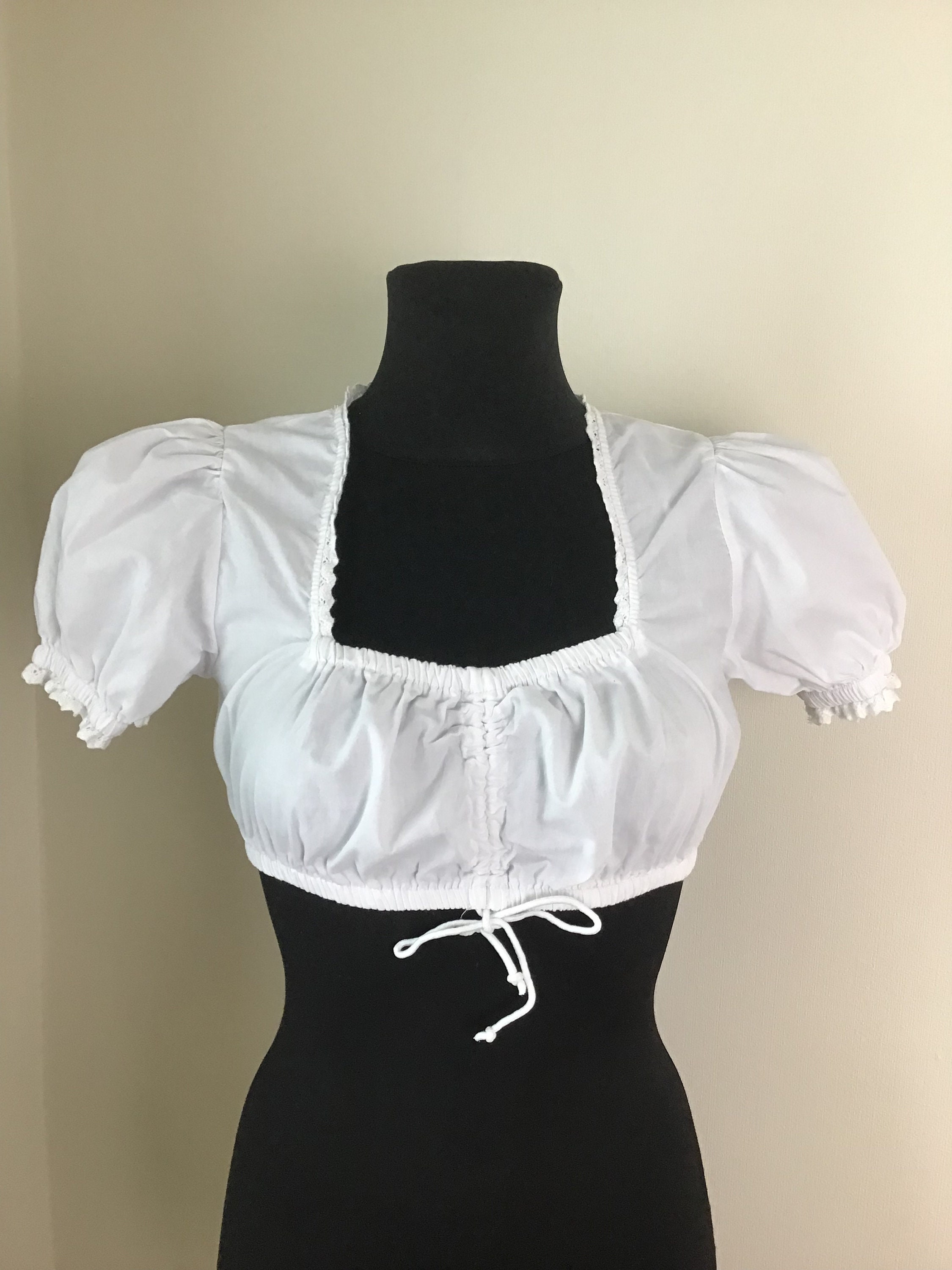 Vintage Size S Traditional German Dirndl Blouses Set of Two Cropped ...