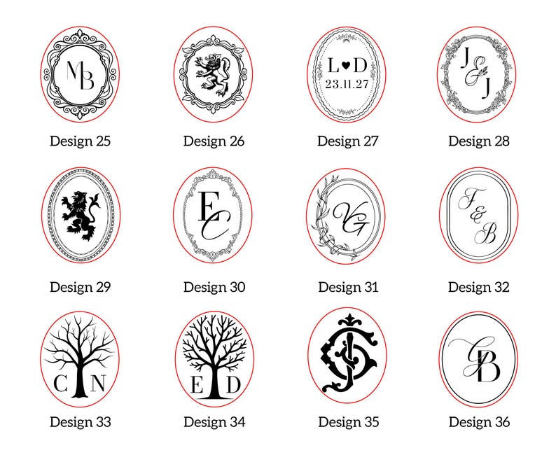Custom Oval Wax Stamp Seal, Oval Wax Seal Custom Floral Design, Custom ...