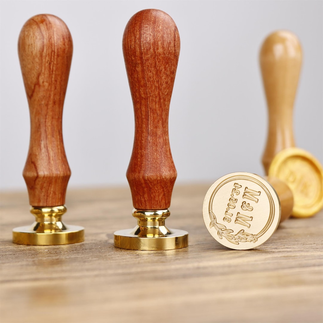Personalised Logo Wax Stamp Seal, Custom Wax Seal Stamp for Wedding ...
