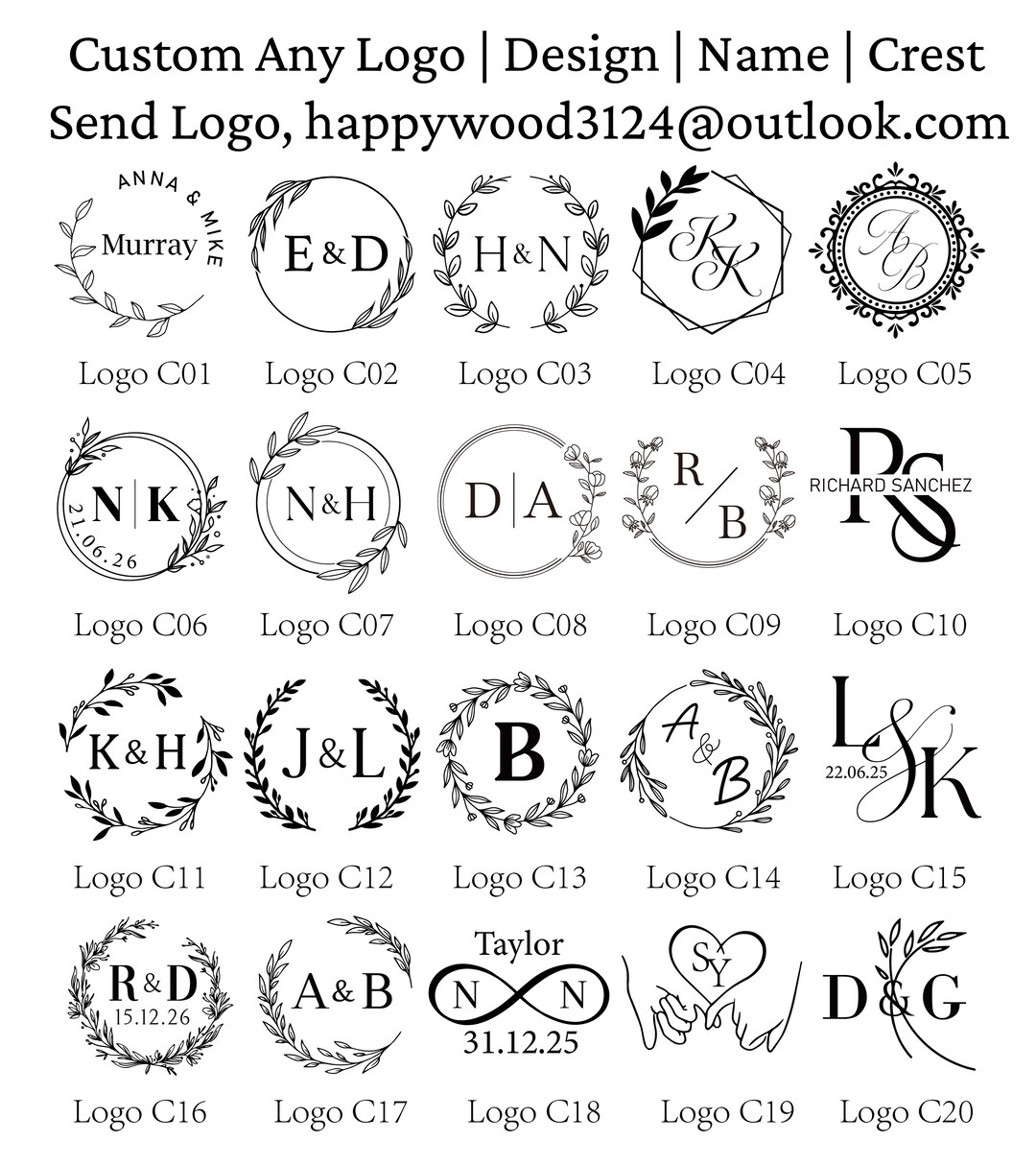 Wedding Wax Seal Stamp Custom, Personalised Logo Wax Stamp, Initial Wax ...