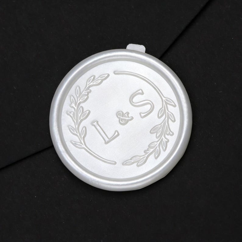 Custom Wax Seal Stickers for Wedding Invitation, Personalized Initials ...