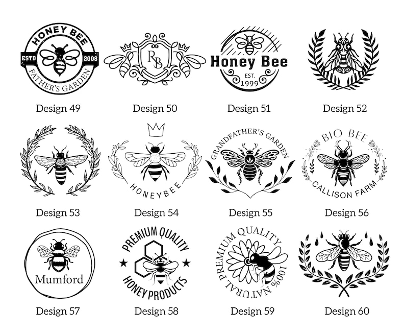 Custom Bee Logo Wax Seal Stamp Kit: Hand Drawn Design - Etsy