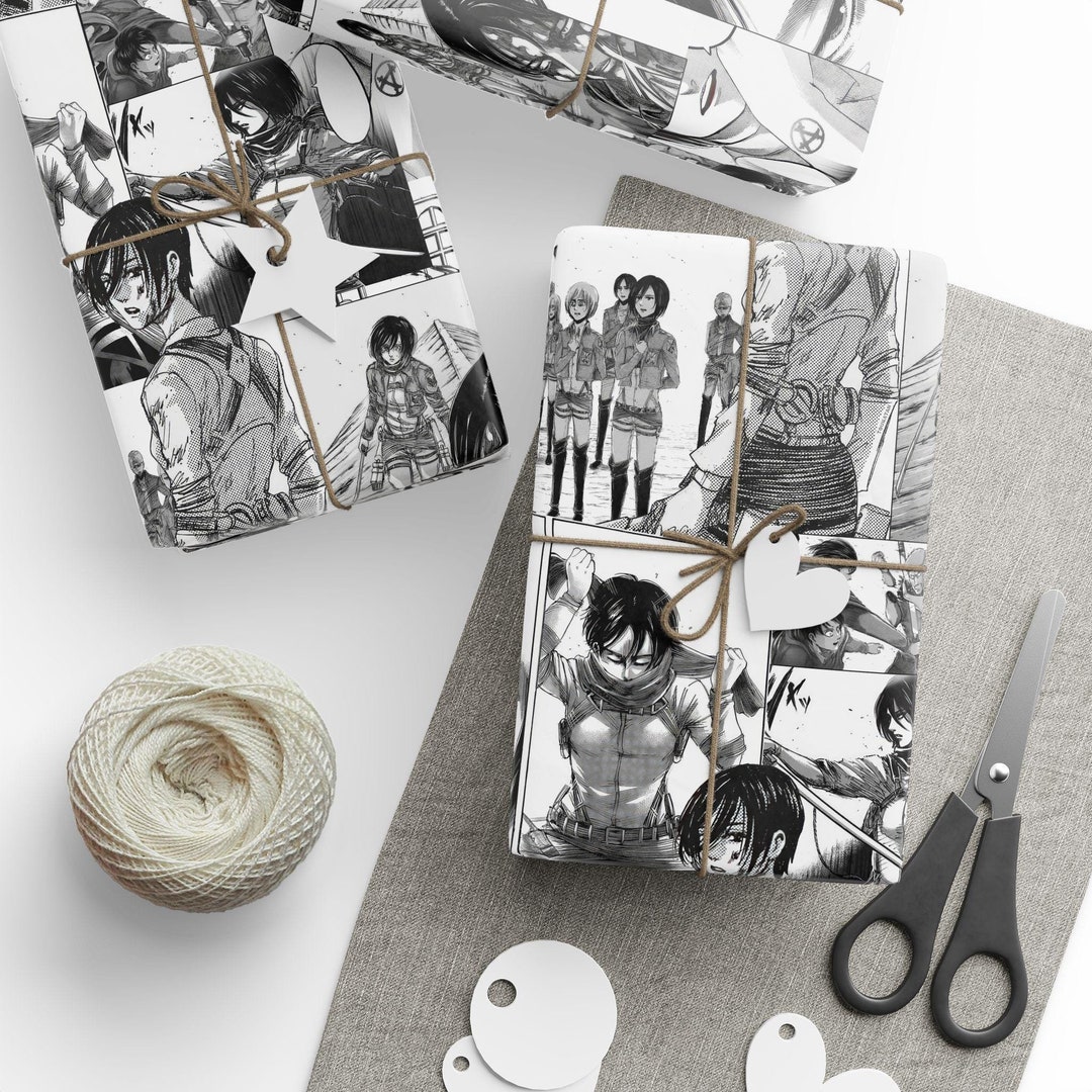 Attack on Titan Mikasa Ackerman of Shingeki No Kyojin in Black and ...