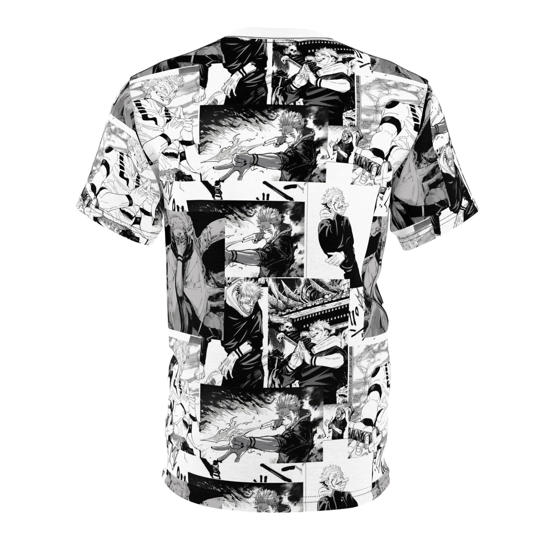 Cool Sukuna of Jujutsu Kaisen in Black and White Anime Tshirts Prints ...
