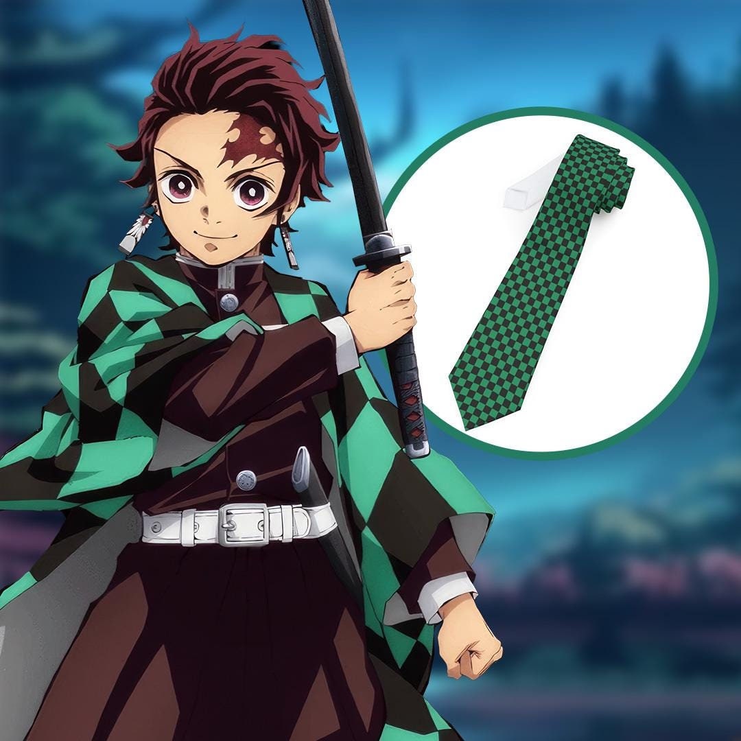 Cool Green Demon Slayer Tanjiro Kamado of Kimetsu No Yaiba Yukata ...