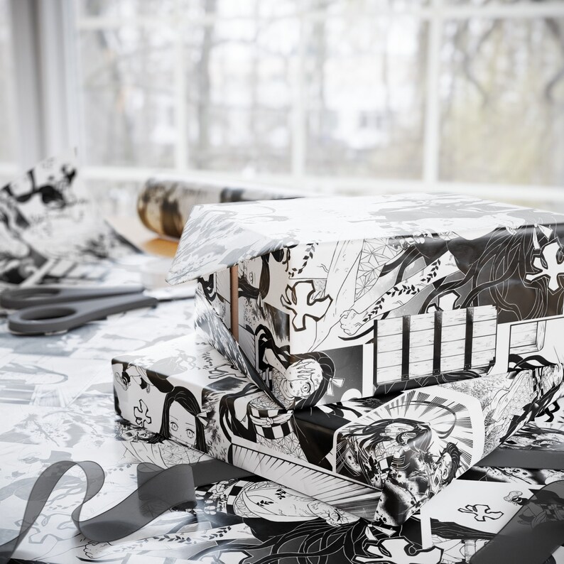 Cute Demon Slayer Nezuko of Kimetsu No Yaiba in Black and White Manga ...