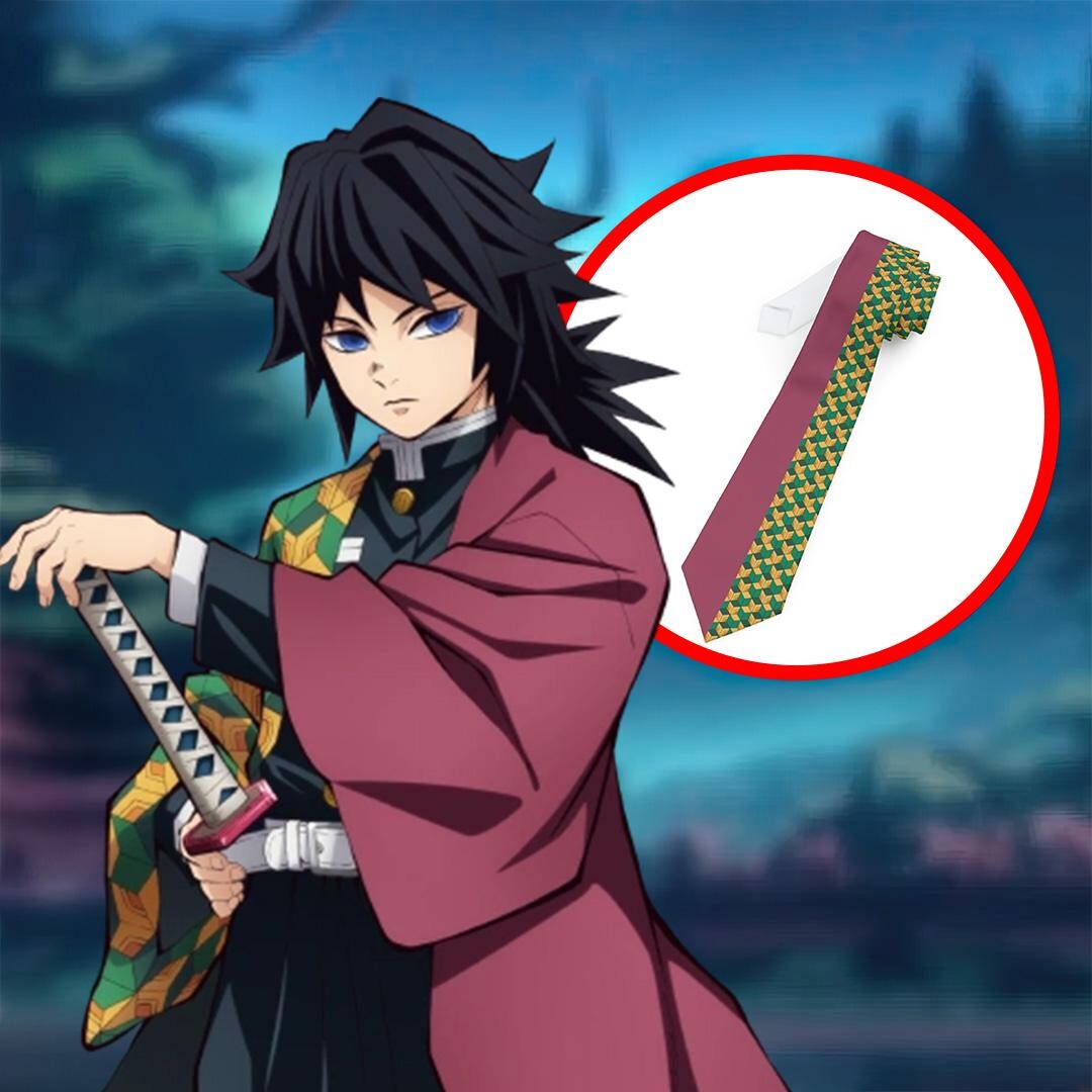 Cool Maroon Demon Slayer Tomioka Giyu of Kimetsu No Yaiba Yukata Kimono ...