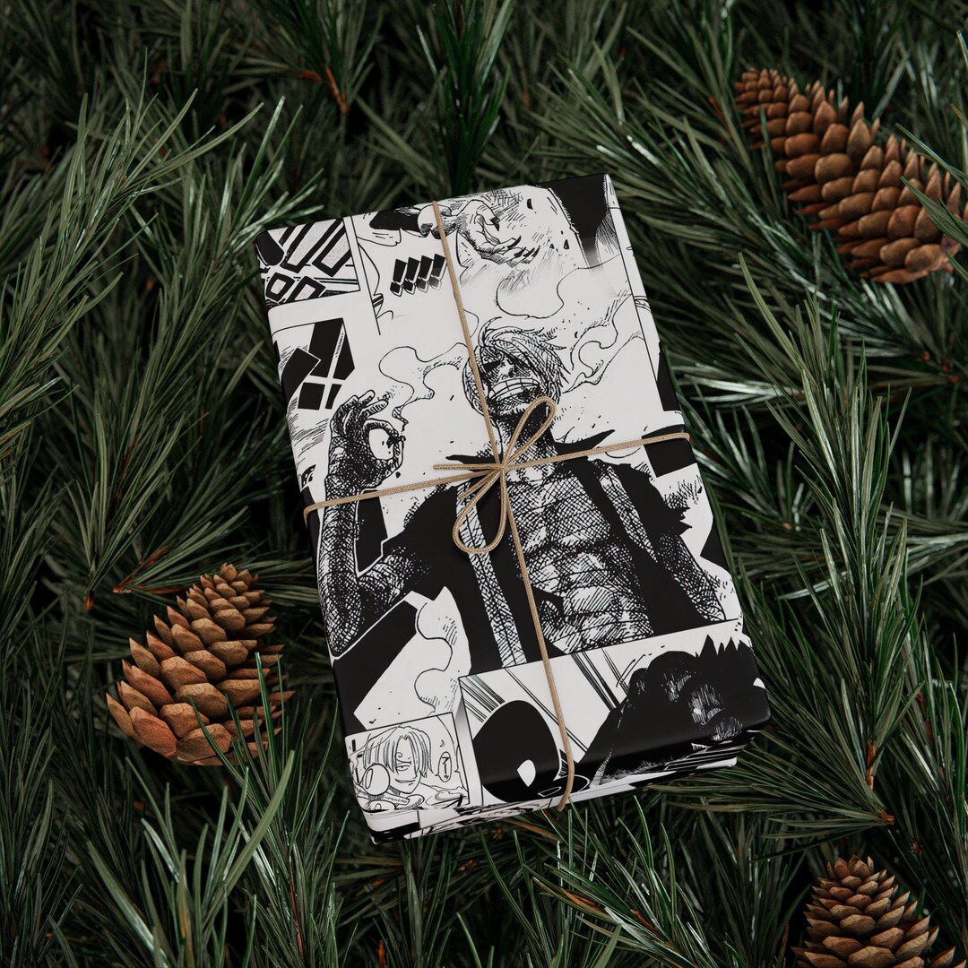 Badass Sanji of One Piece in Black and White Manga Wrapping Papers ...