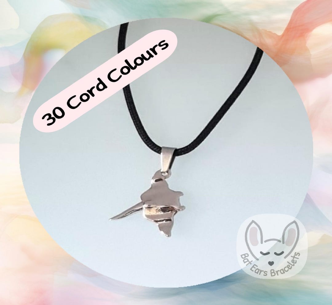 30 CORD COLOURS Manta Ray Necklace Manta Ray Charm Sea Life Ocean ...