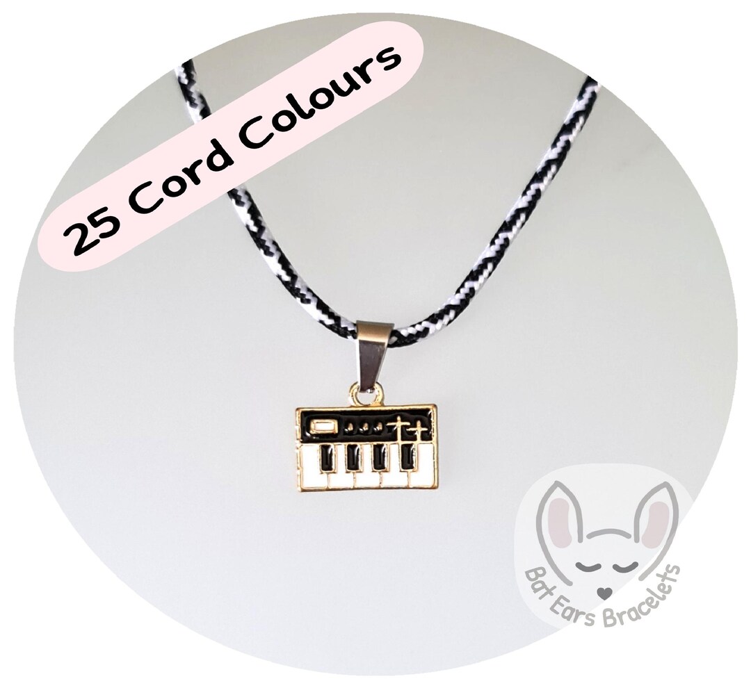 Keyboard Necklace Keyboard Player Gift Keyboard Charm Necklace Piano ...