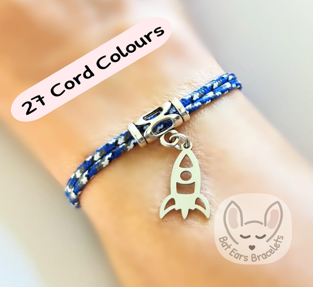 Rocket Bracelet Pocket Rocket Charm Star Ship Gift Adjustable Cord ...