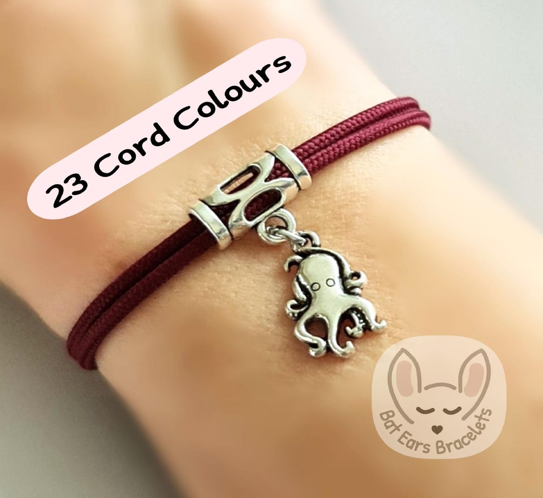 Octopus Bracelet Octopus Gift Personalised With Gift Bag Octopus Charm ...