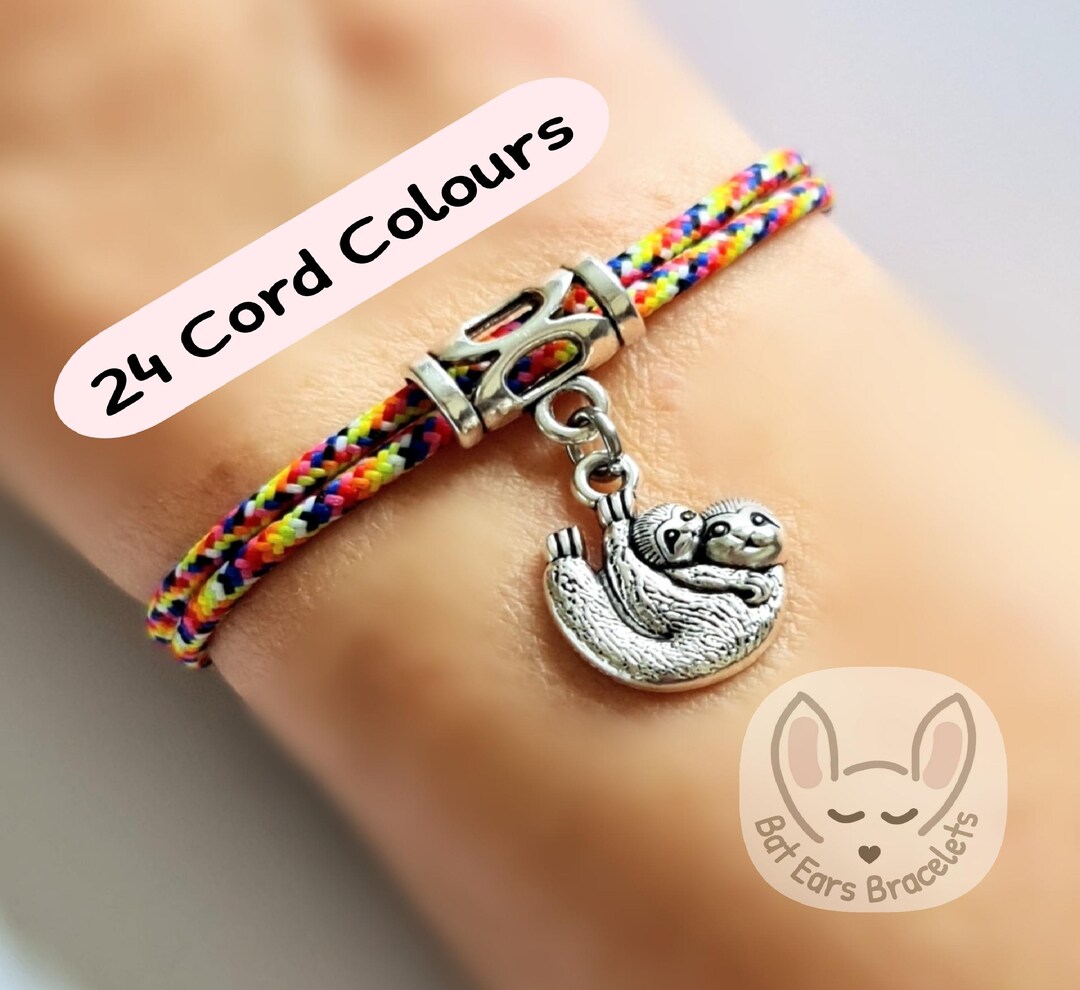 Sloth Bracelet Baby Sloth Hug Gift Personalised With Gift Bag Sloth ...