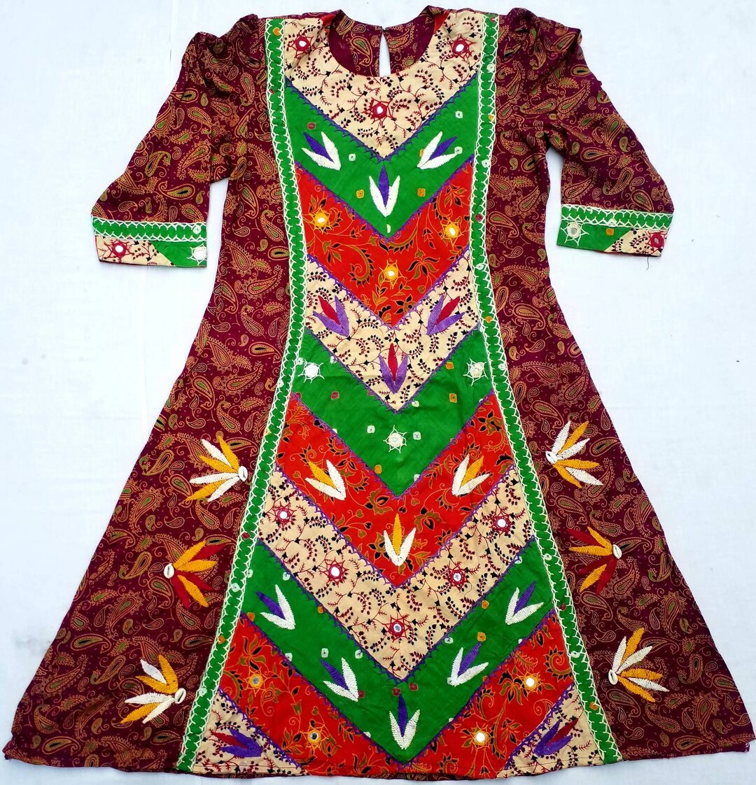 Antique Vinatge Indian Banjara Kutchi Gujarati Kurta/kurti With Hand ...