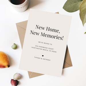 Personalized New Home Announcement Custom Moving Announcement Template ...