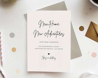 Personalized New Home Announcement Custom Moving Announcement Template ...