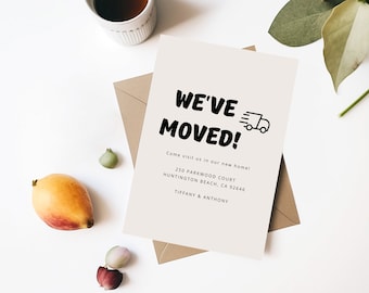 New Home Announcement Custom Moving Announcement Template Personalized ...