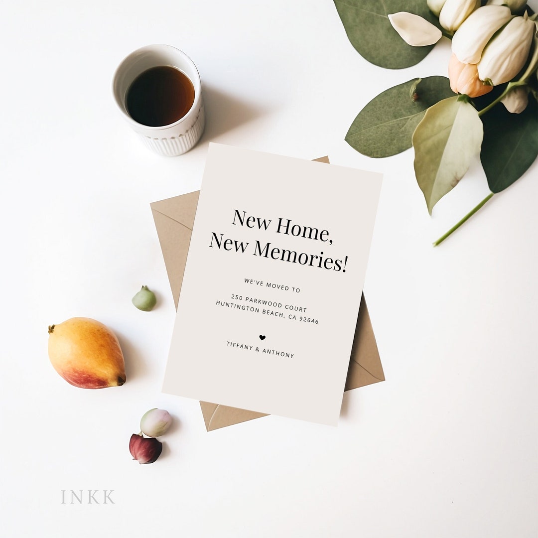 Personalized New Home Announcement Custom Moving Announcement Template ...