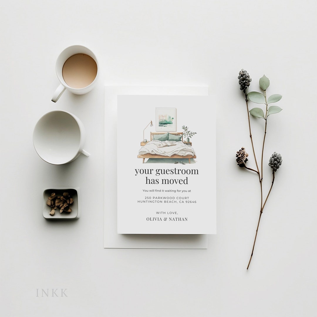 Personalized New Home Announcement Custom Moving Announcement Template ...