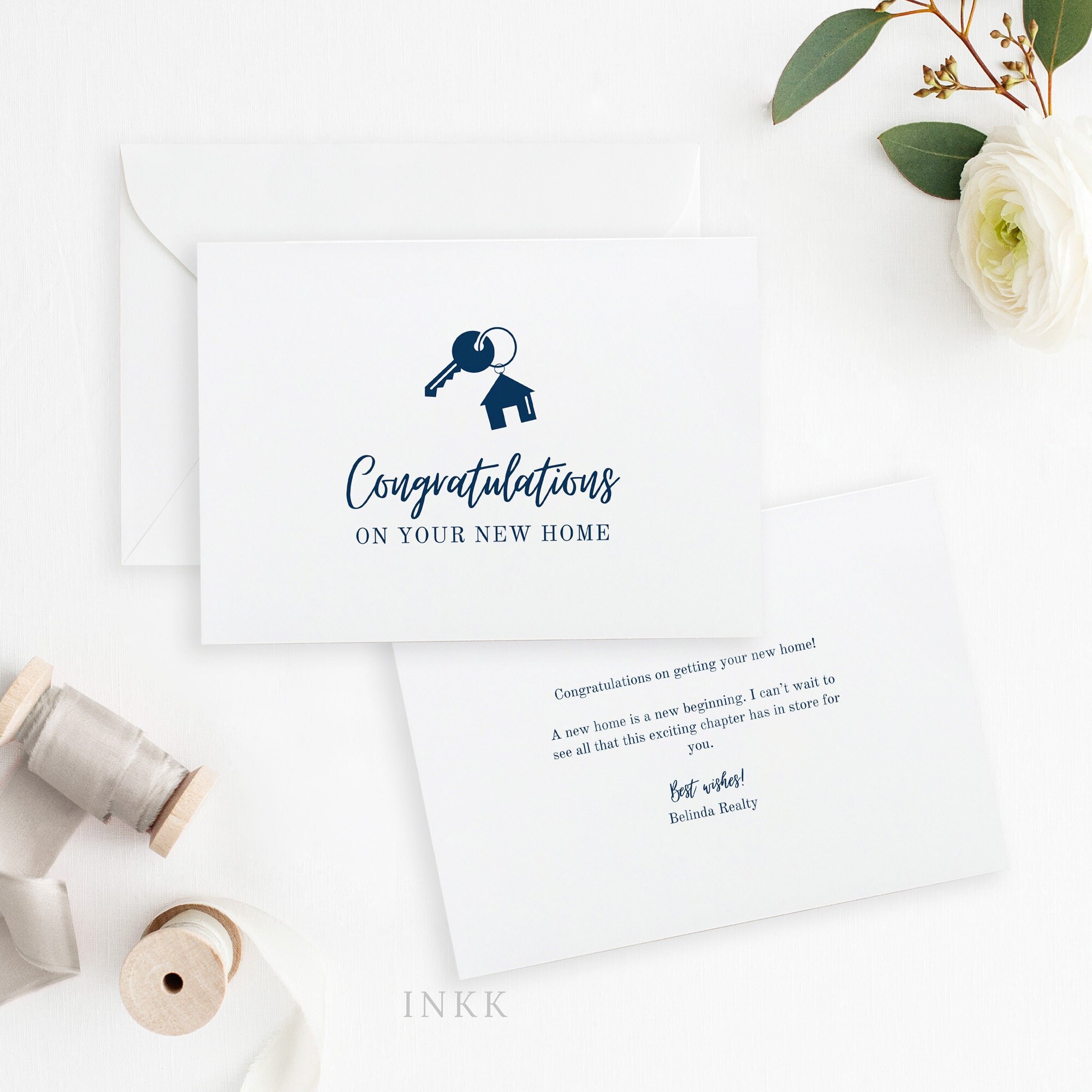 Modern New Home Congratulations Card Canva Template Personalized Home ...