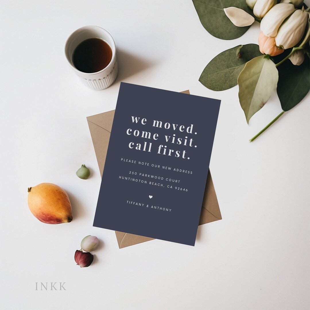 Personalized New Home Announcement Custom Moving Announcement Template ...