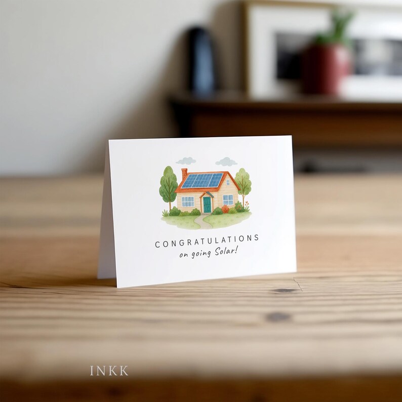 Printable Solar Congrats Card Template | Canva Editable Solar Panel ...