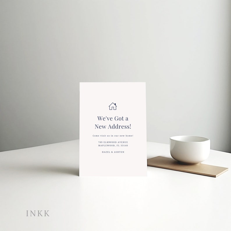 Personalized New Home Announcement Custom Moving Announcement Template ...