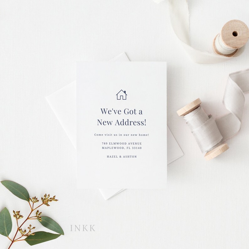 Personalized New Home Announcement Custom Moving Announcement Template ...