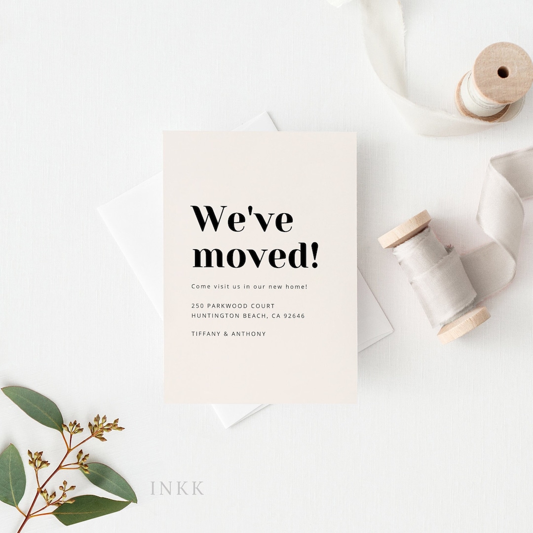 Personalized New Home Announcement Custom Moving Announcement Template ...