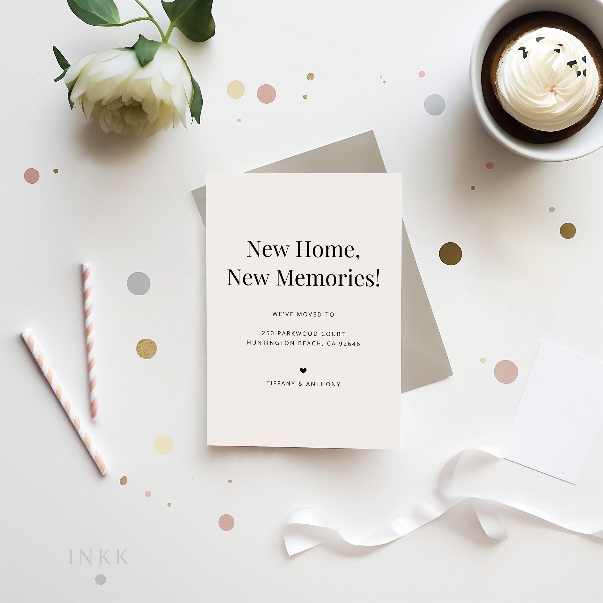 Personalized New Home Announcement Custom Moving Announcement Template ...