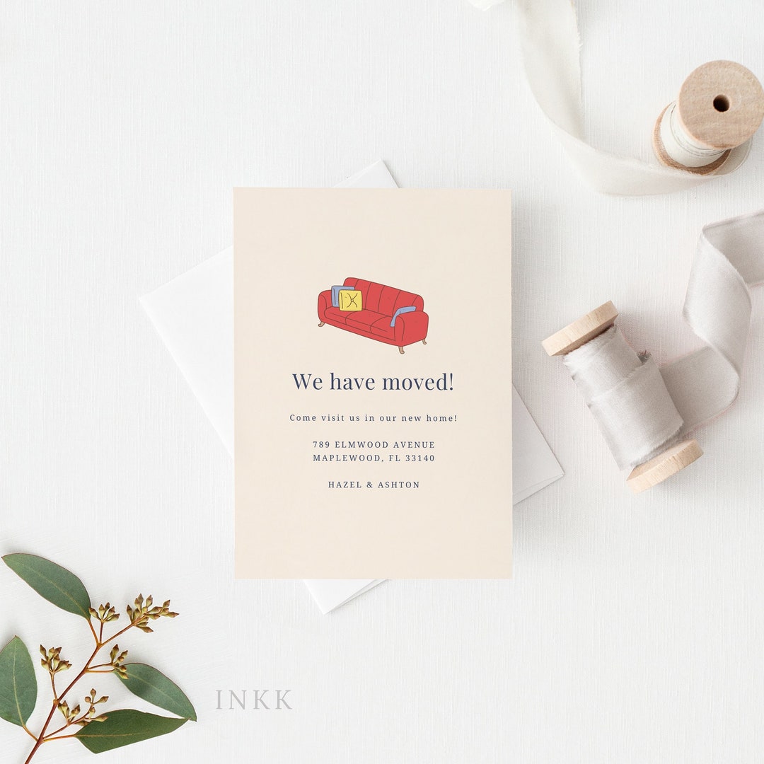 Personalized New Home Announcement Custom Moving Announcement Template ...