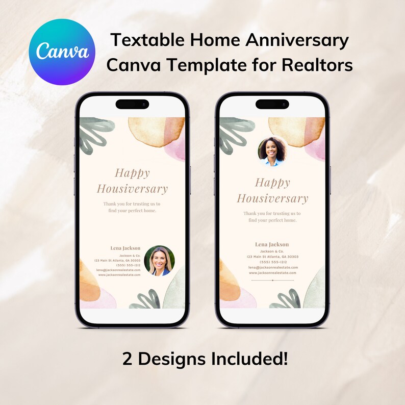 Textable Happy Housiversary Card for Realtors to Send to Clients via ...