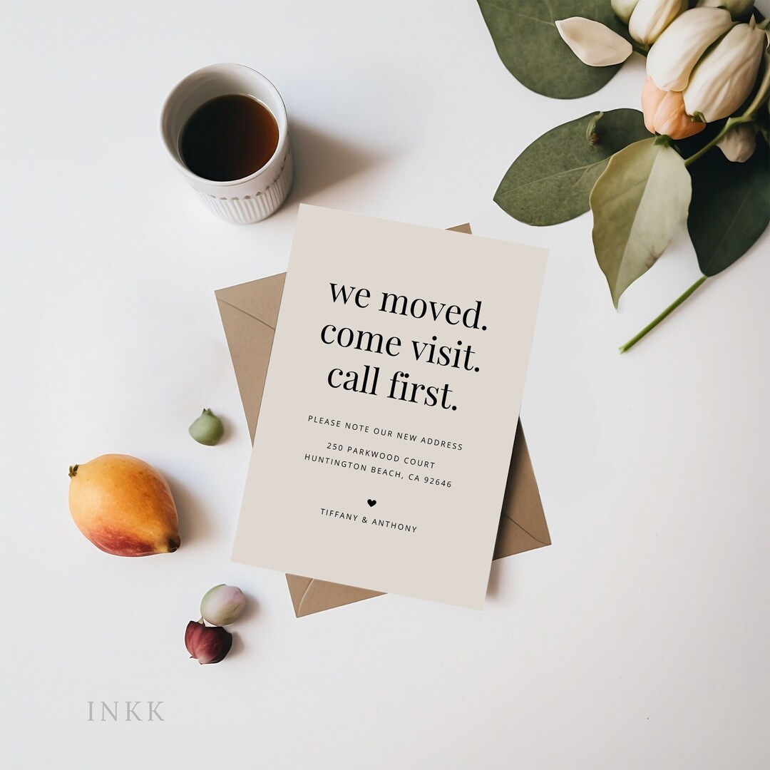 Personalized New Home Announcement Custom Moving Announcement Template ...