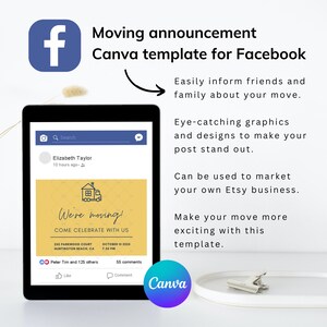 Digital Moving Announcement Instagram Stories Custom New Home Facebook ...