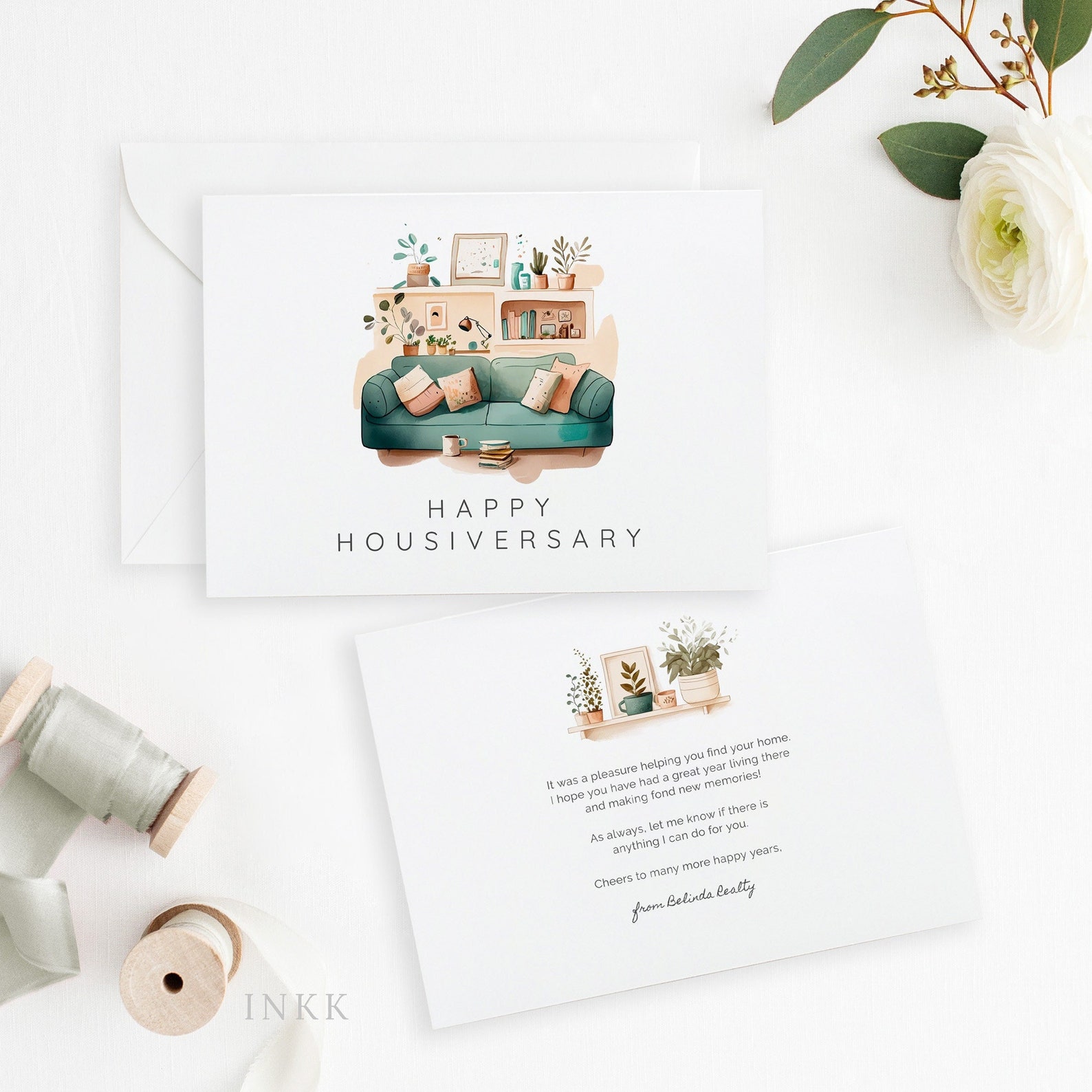 Printable Home Anniversary Card Realtor to Client Personalized Happy ...