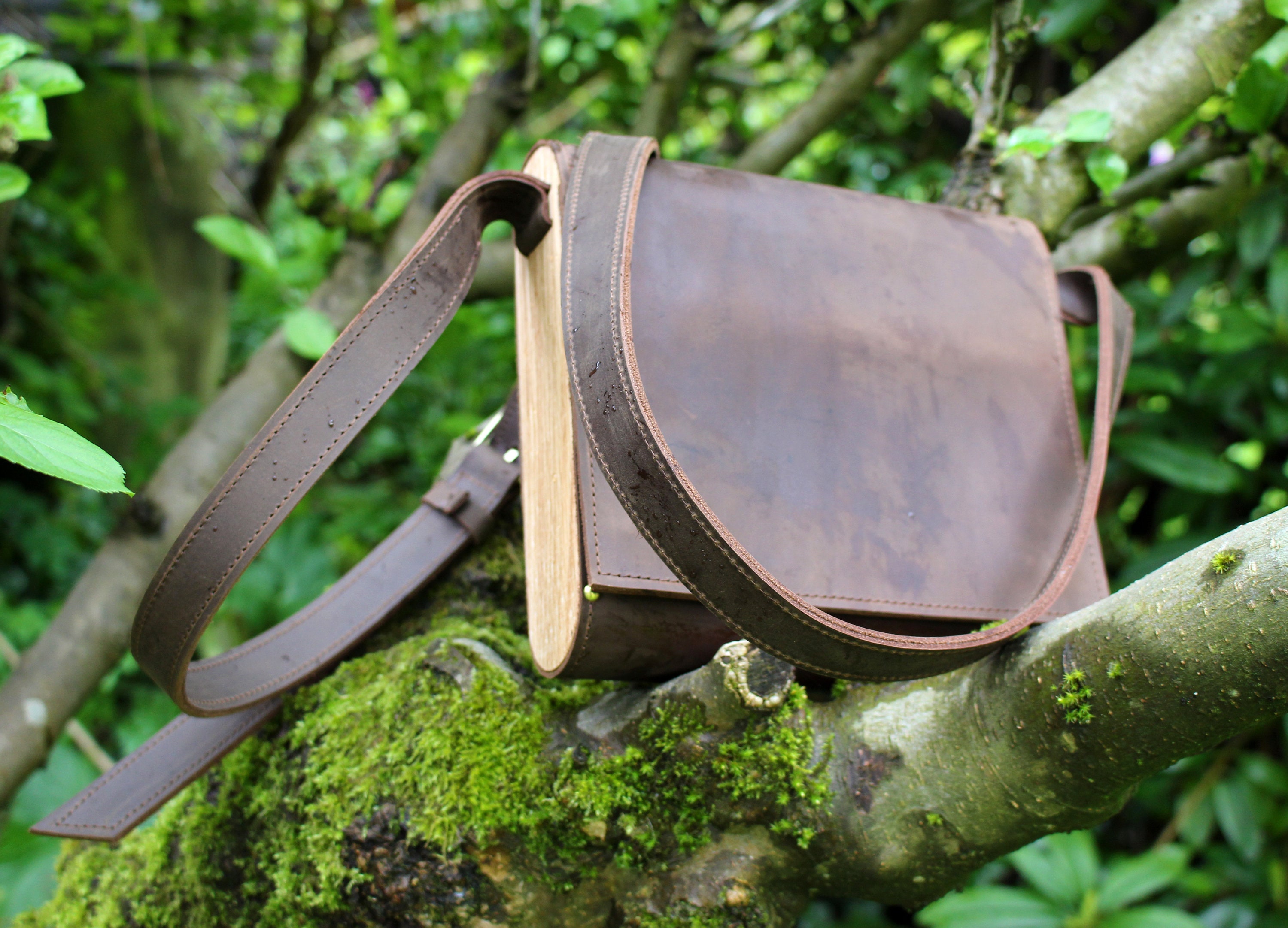 Holztasche mit Leder; Luxus-Ledertasche; Handgemachte Cross Body Bag ...