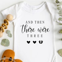 Custom Family Name Canvas, and Then There Were Three, Baby Announcement ...