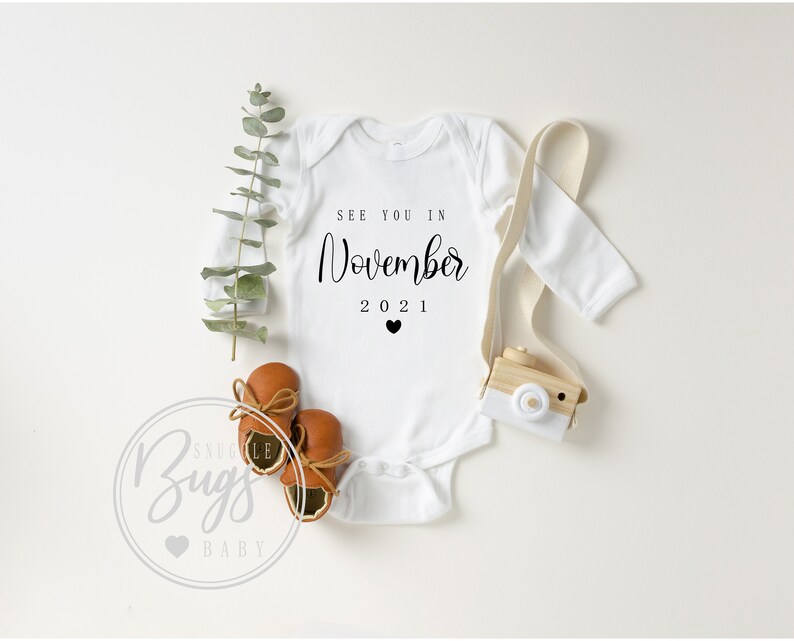 Pregnancy Announcement See You in November Baby Bodysuit Due | Etsy