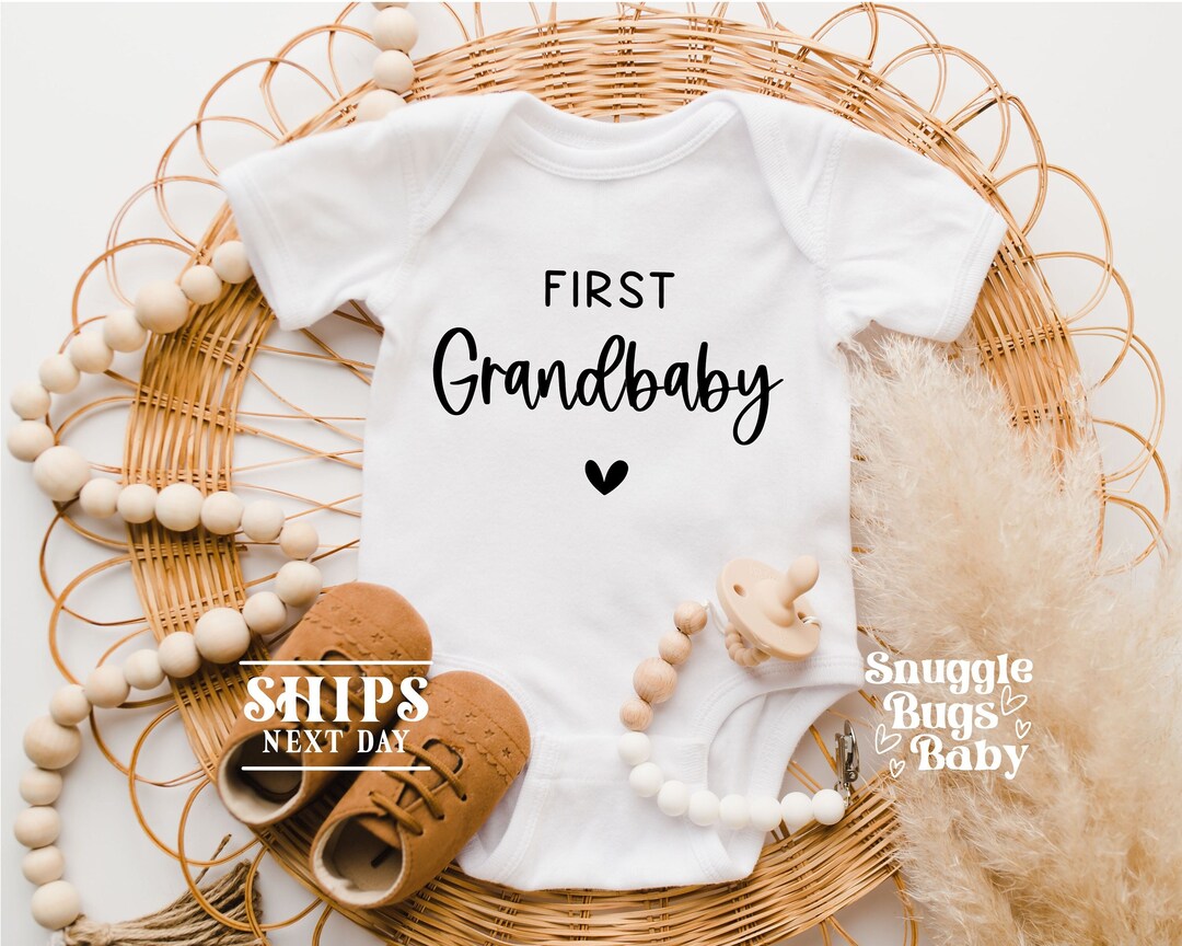 First Grandbaby Bodysuit, First Grandbaby Pregnancy Announcement ...