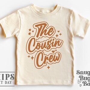 Cousin Crew Shirt, Retro Kids Cousin Tshirt, Family Matching, Natural Toddler & Youth Tee - Etsy